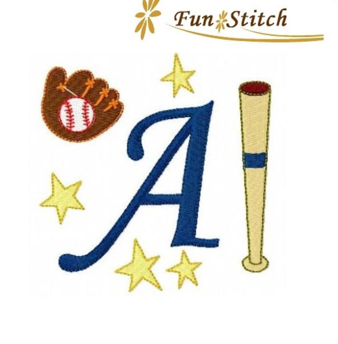 26 Baseball Sports Monogram Letters Font Machine Embroidery - Etsy