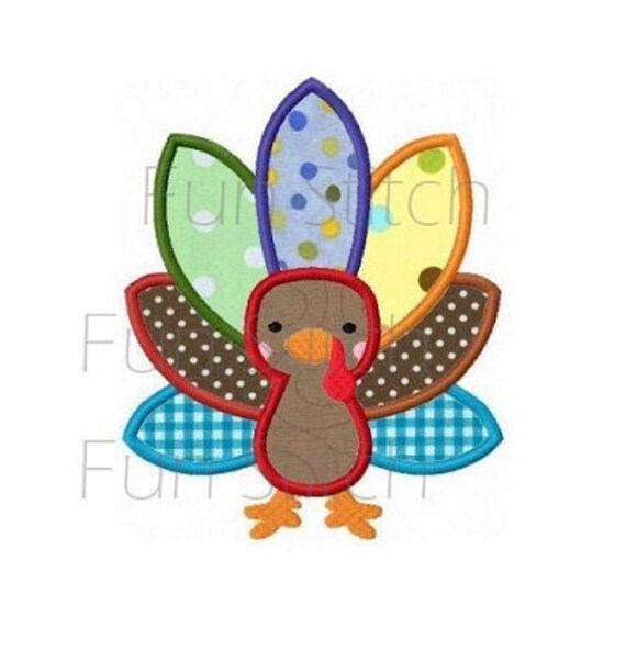 Kids' Crafts Appliques & Patches Craft Supplies & Tools Stitched Turkey ...