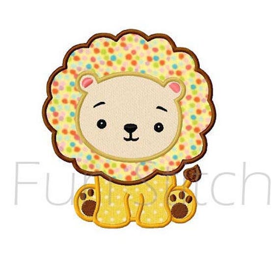 Baby Lion Applique Machine Embroidery Design Instant Download - Etsy
