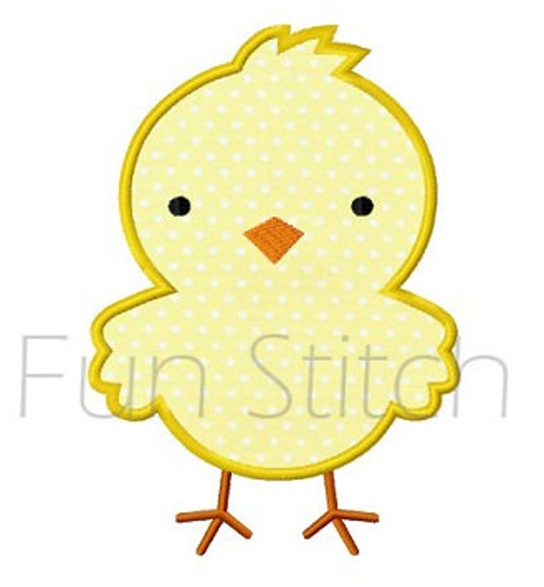 Easter Chick Applique Machine Embroidery Design Digital Pattern Instant ...