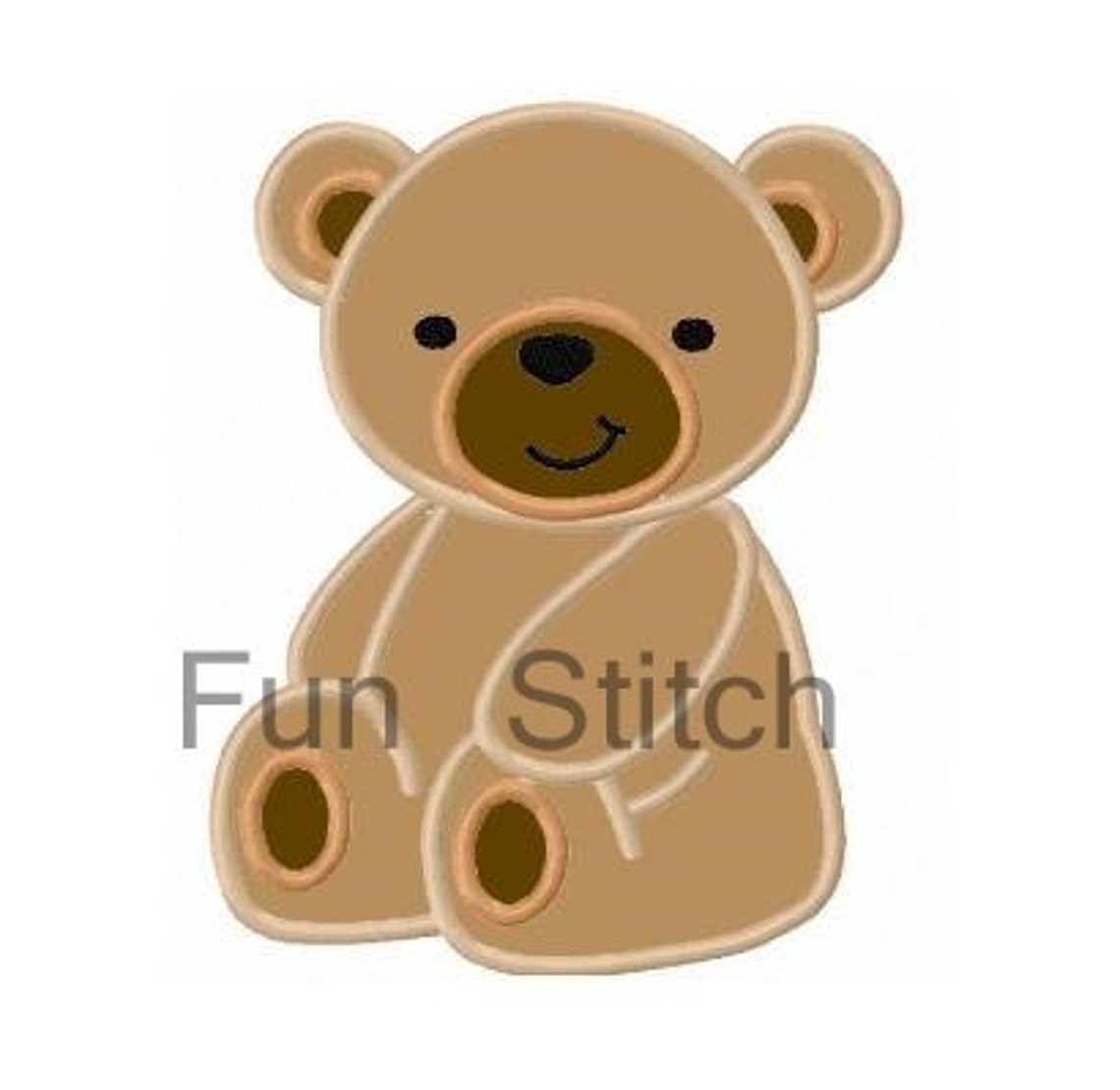 Teddy Bear Applique Machine Emboridery Design - Etsy