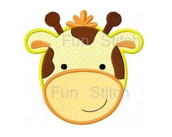 Giraffe Face Boy Giraffe Machine Embroidery Applique Design AN0109 - Etsy