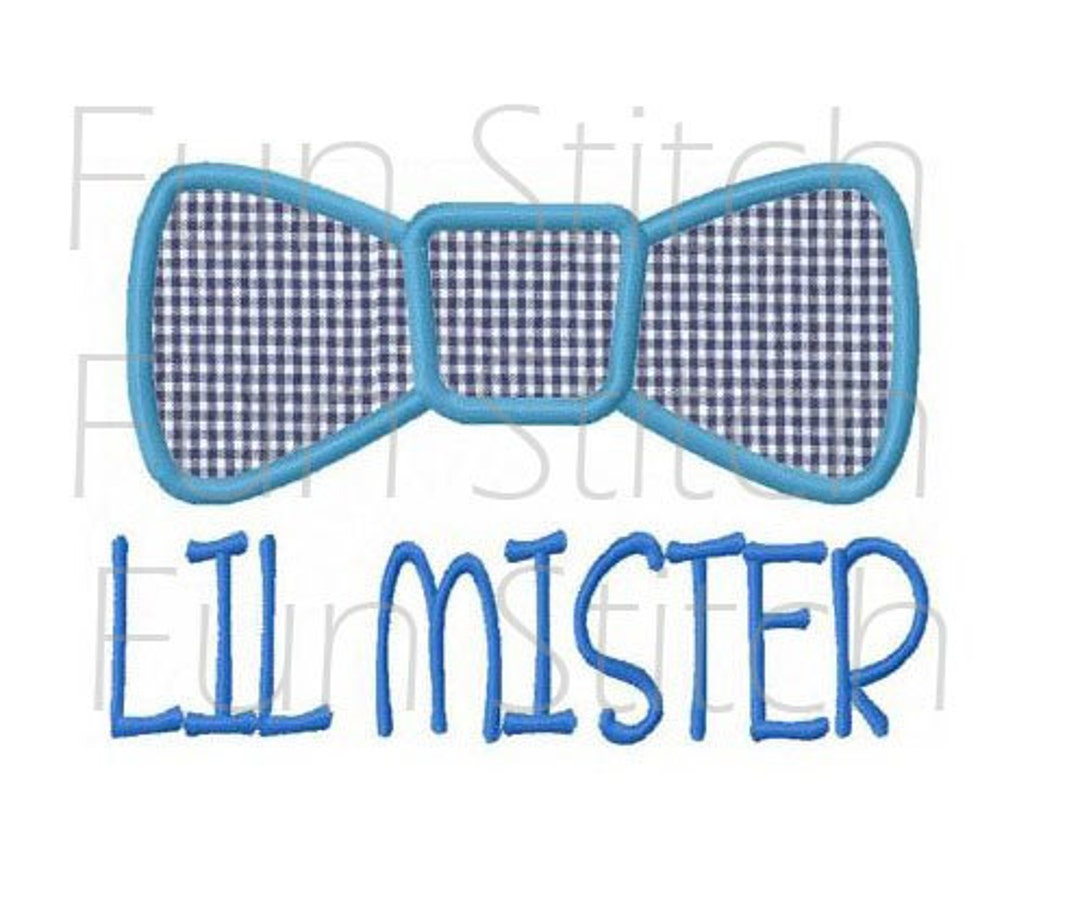 Lil Mister Tie Applique Machine Embroidery Design Instant Download - Etsy