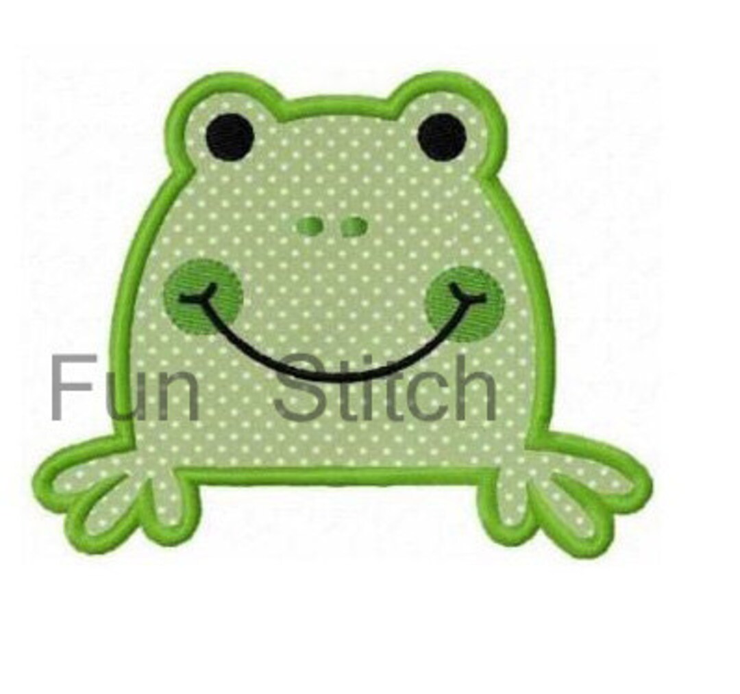 Frog Applique Machine Embroidery Design - Etsy