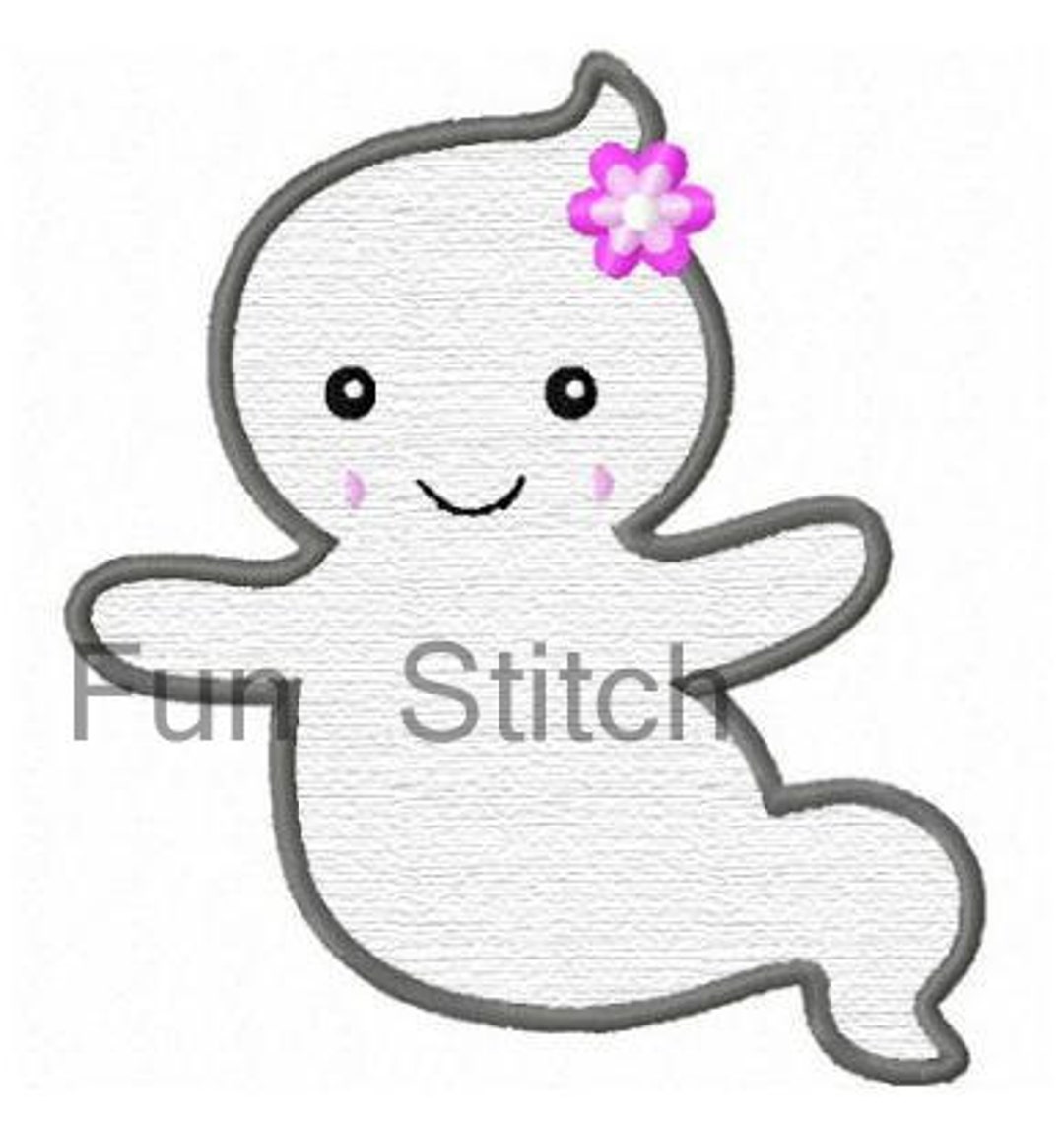 Halloween Ghost Applique Machine Embroidery Design - Etsy