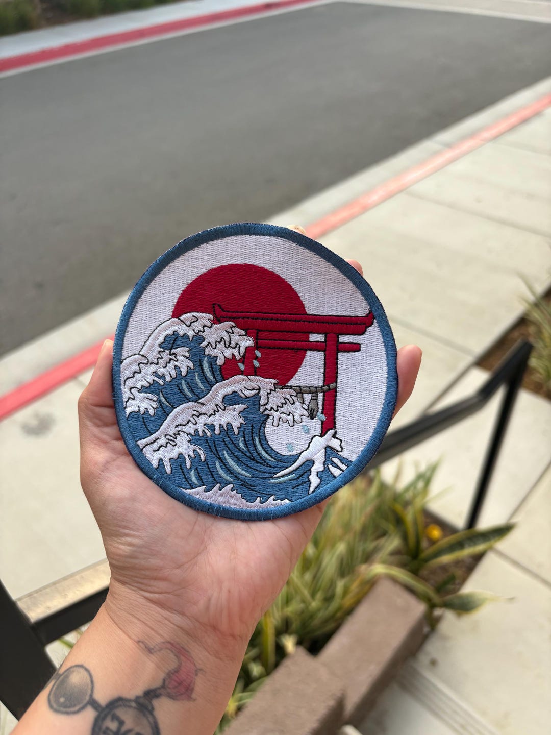 The Great Wave Patch, Embroidered Patch, Asian Inspired Patch, Japanese ...