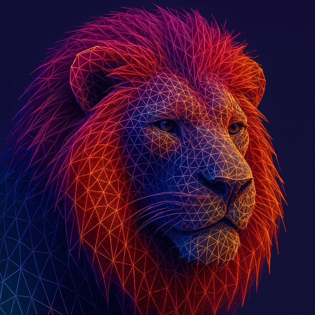 A Lion in the Matrix Digital File for Printing! | Digital Art, Prints ...