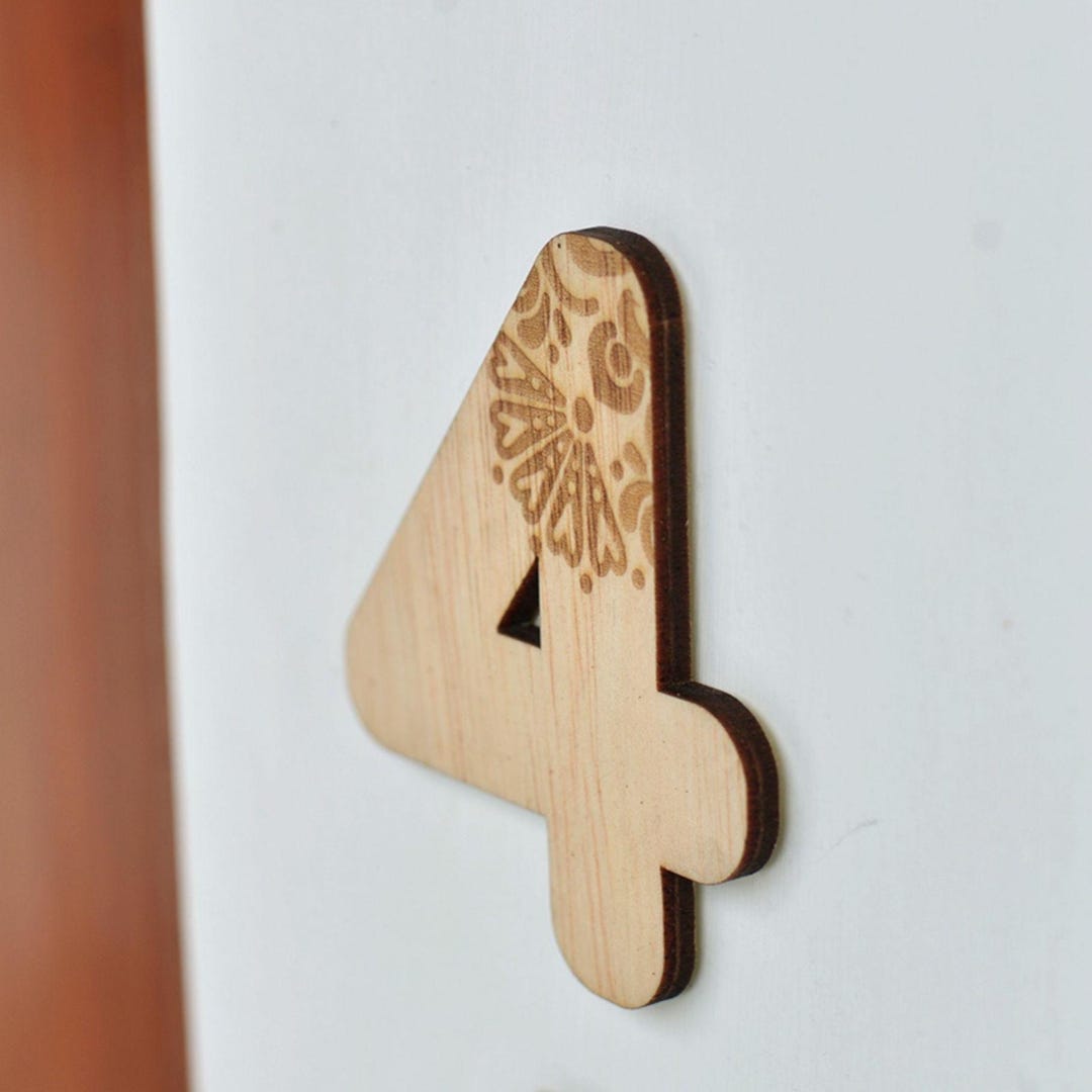 Custom Batik House Numbers | Personalized Wood Address Sign | 3D Laser ...