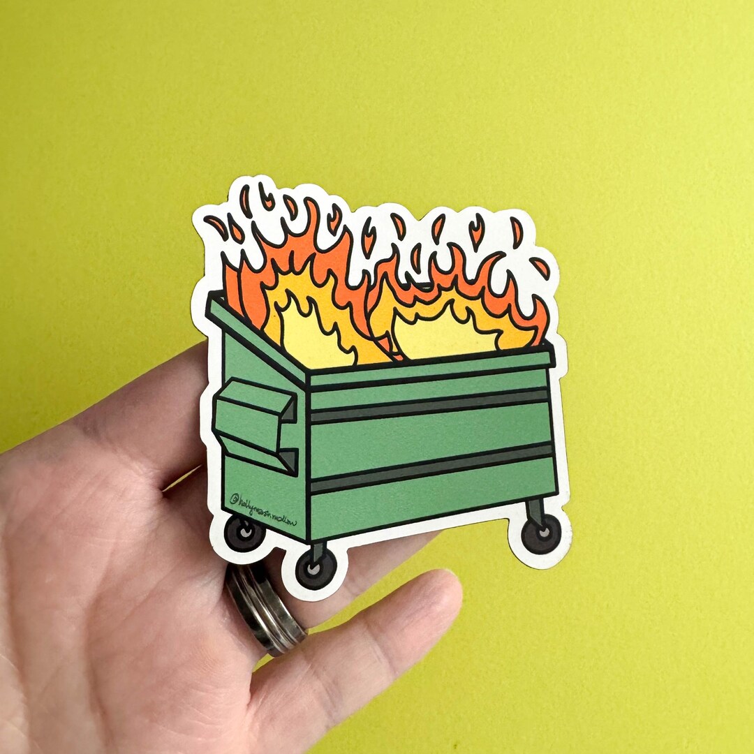 Dumpster Fire Magnet - Etsy