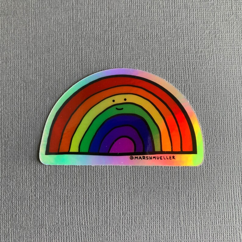 Holographic Rainbow Die Cut Sticker - Etsy