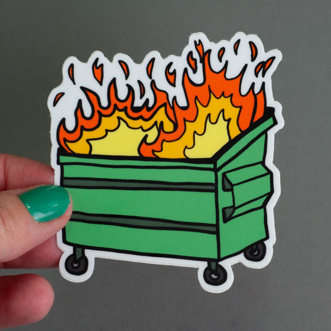 Dumpster Fire Die Cut Sticker - Etsy