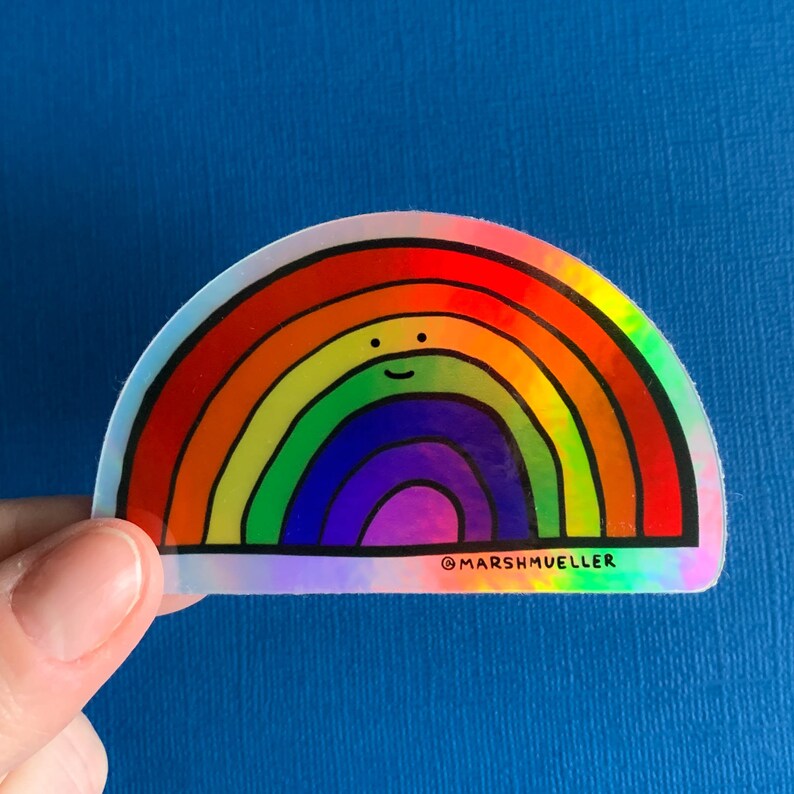 Holographic Rainbow Die Cut Sticker - Etsy