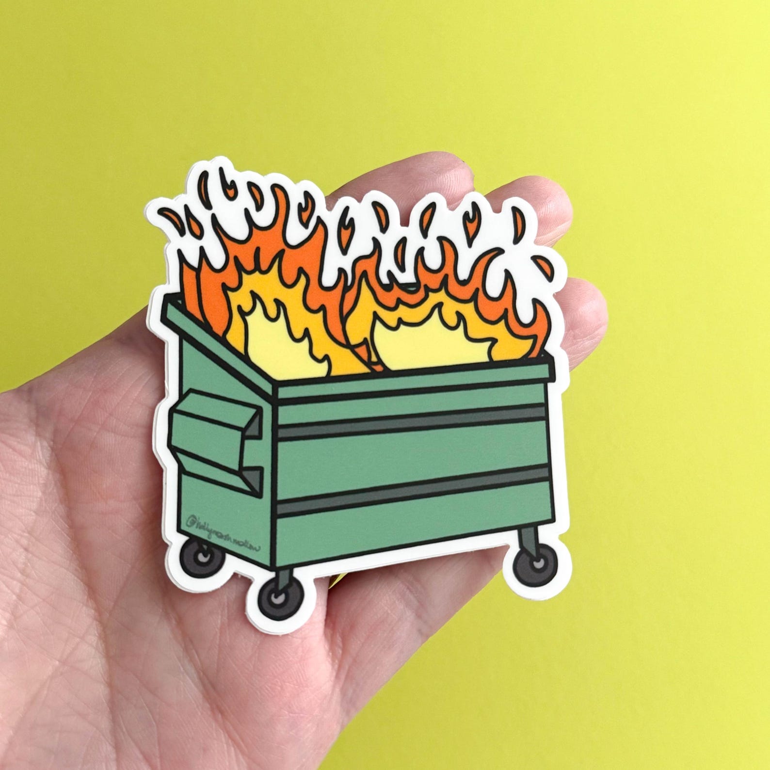 Dumpster Fire Die Cut Sticker - Etsy