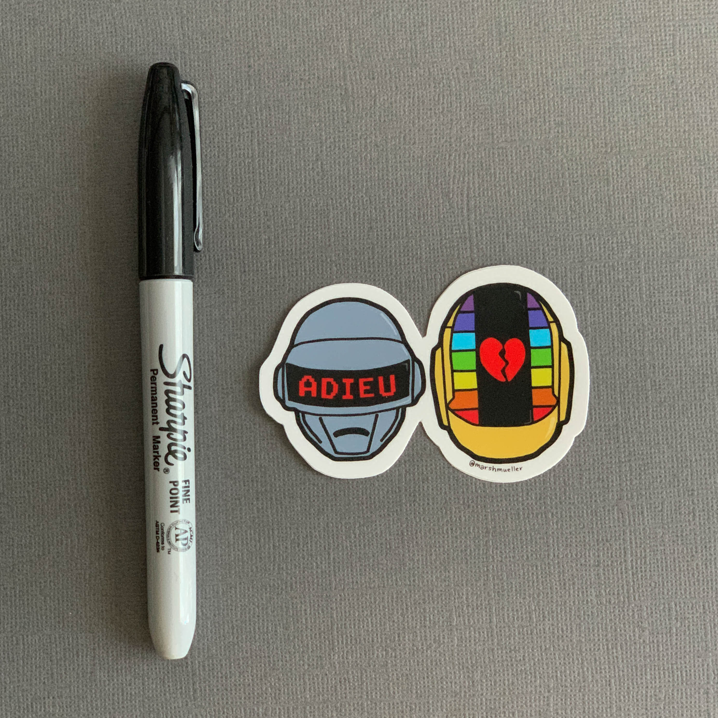 Daft Punk Adieu Die Cut Sticker - Etsy