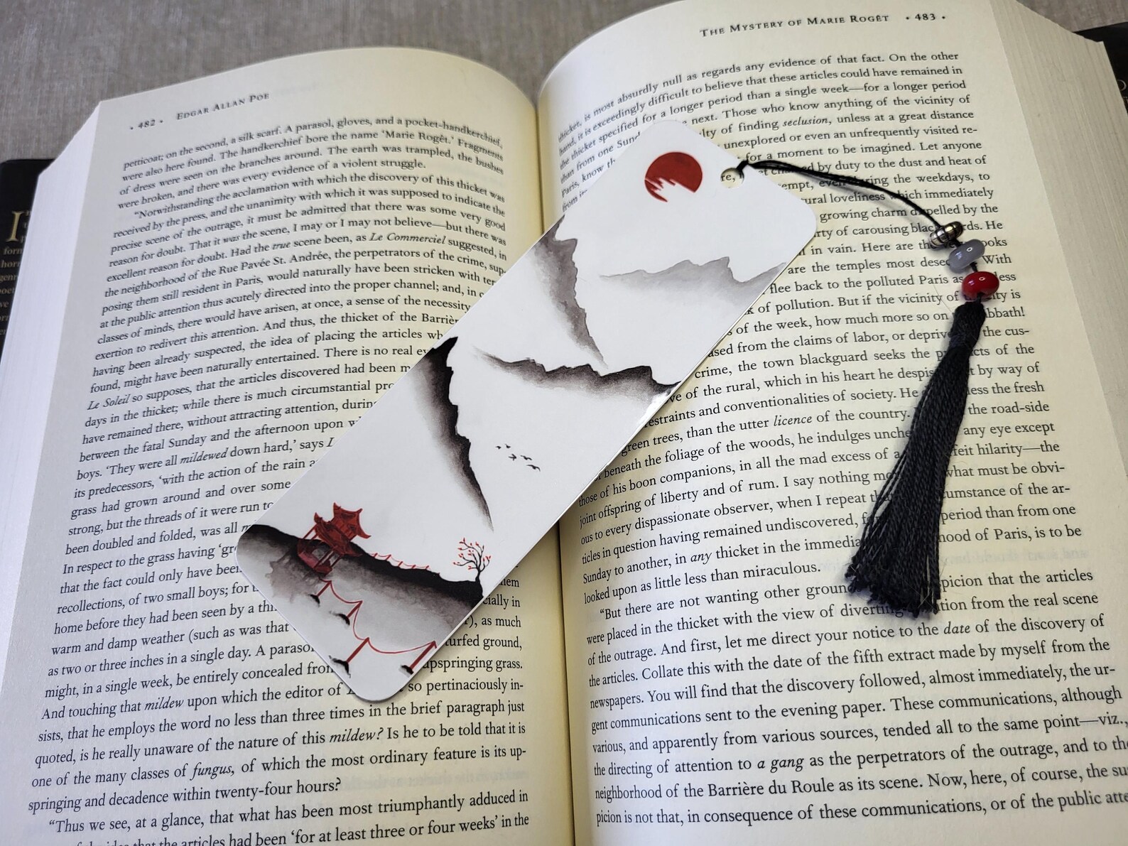 Japan Inspired Mountains Bookmarks | Set of 4 or Individual | Beaded ...