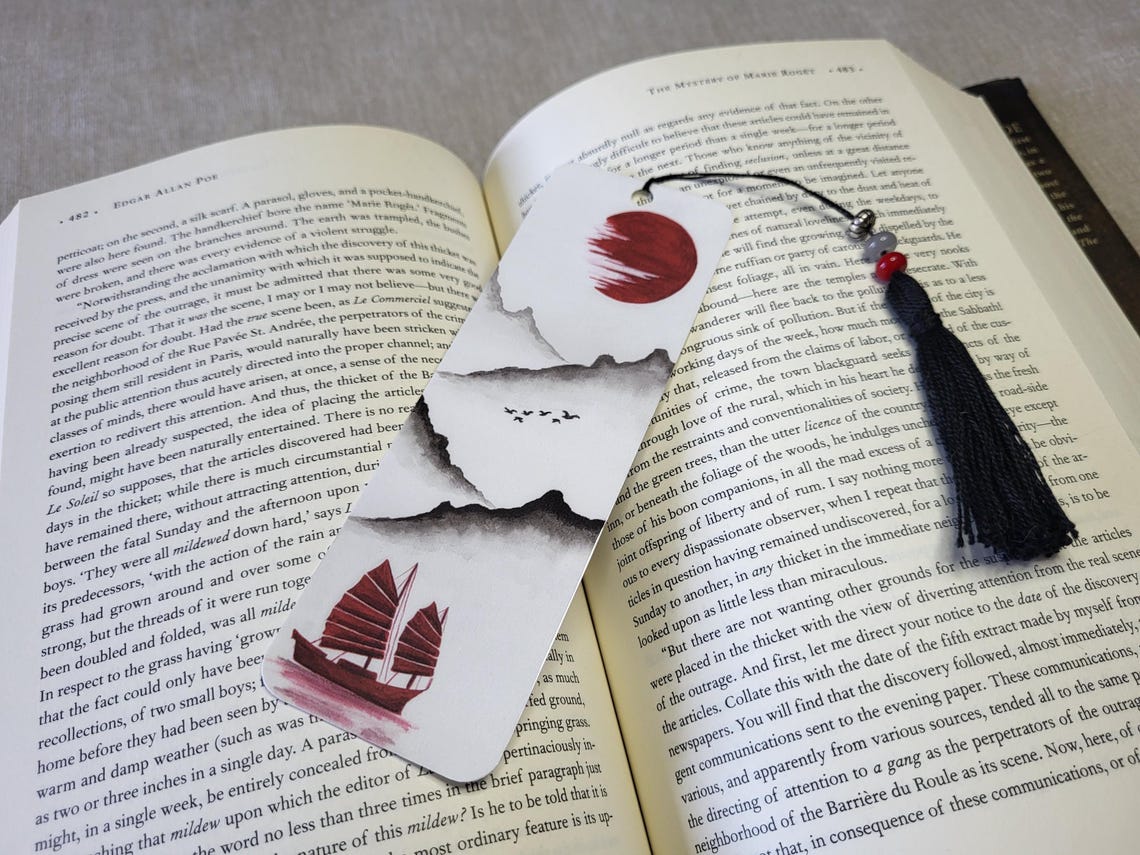Japan Inspired Mountains Bookmarks | Set of 4 or Individual | Beaded ...