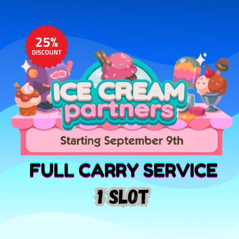 Ice Cream Partners Event: Full Carry Service (september 9-14) 1 Slot - Etsy