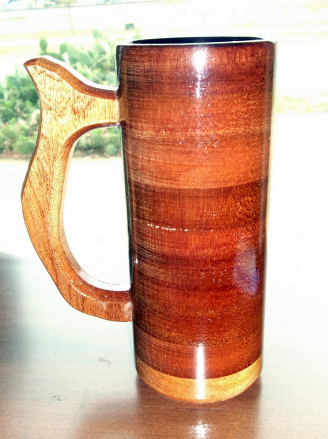 Handcrafted Mahogany Wood Mug 16 oz Beer Mug Tankard Wood | Etsy