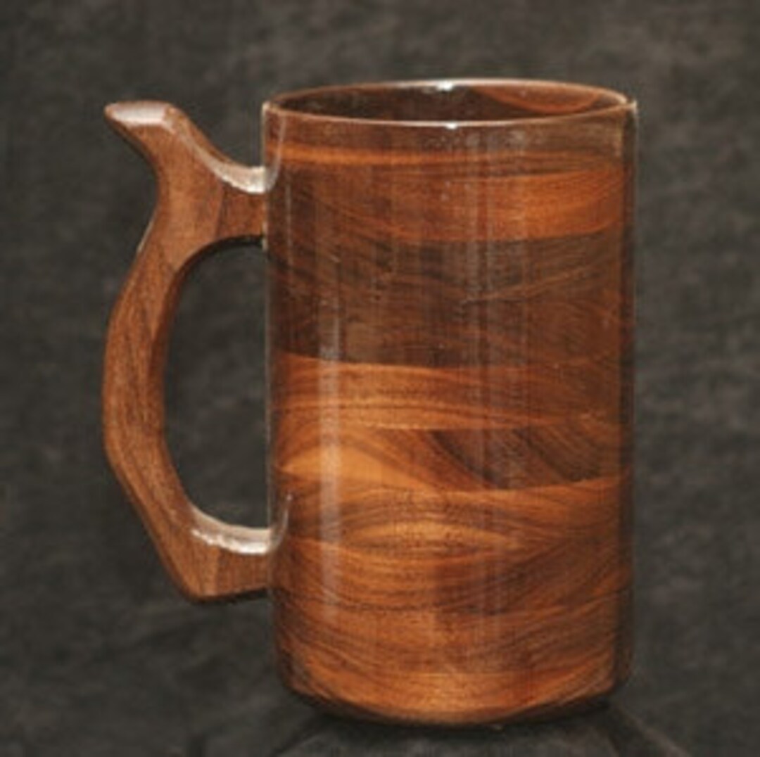 Handcrafted Wood Mug Walnut 64 Oz Tankard, Beer Stein, Wood Mug, Beer ...