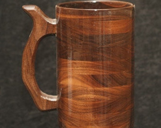 Handcrafted Wood Mug Walnut 64 Oz Tankard Beer Stein Wood | Etsy