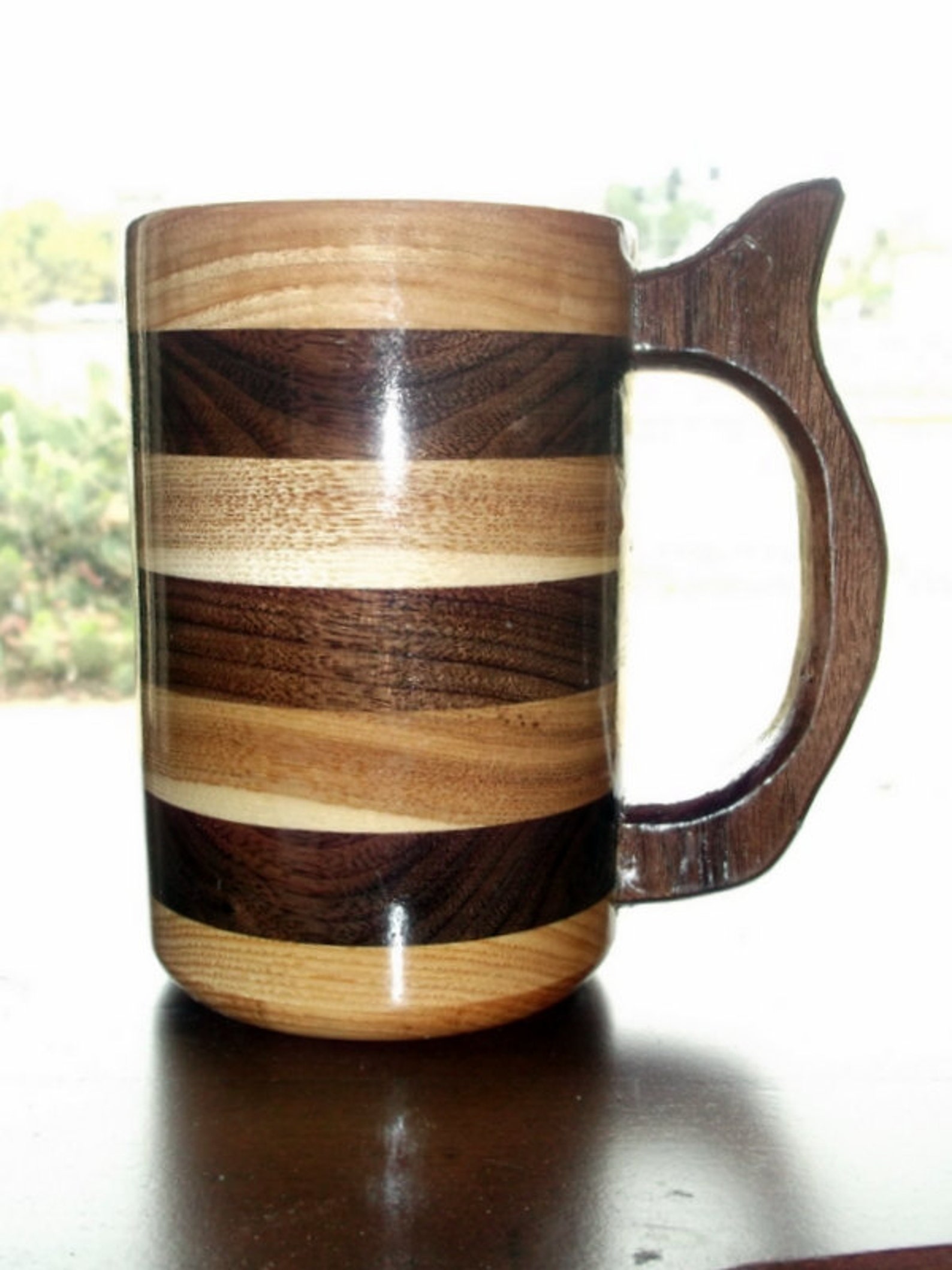 Handcrafted Wood Mug Hickory Walnut Mix 20 oz Wood Beer | Etsy