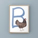 The Chicken Alphabet Art Print Chicken Art Print Chicken - Etsy