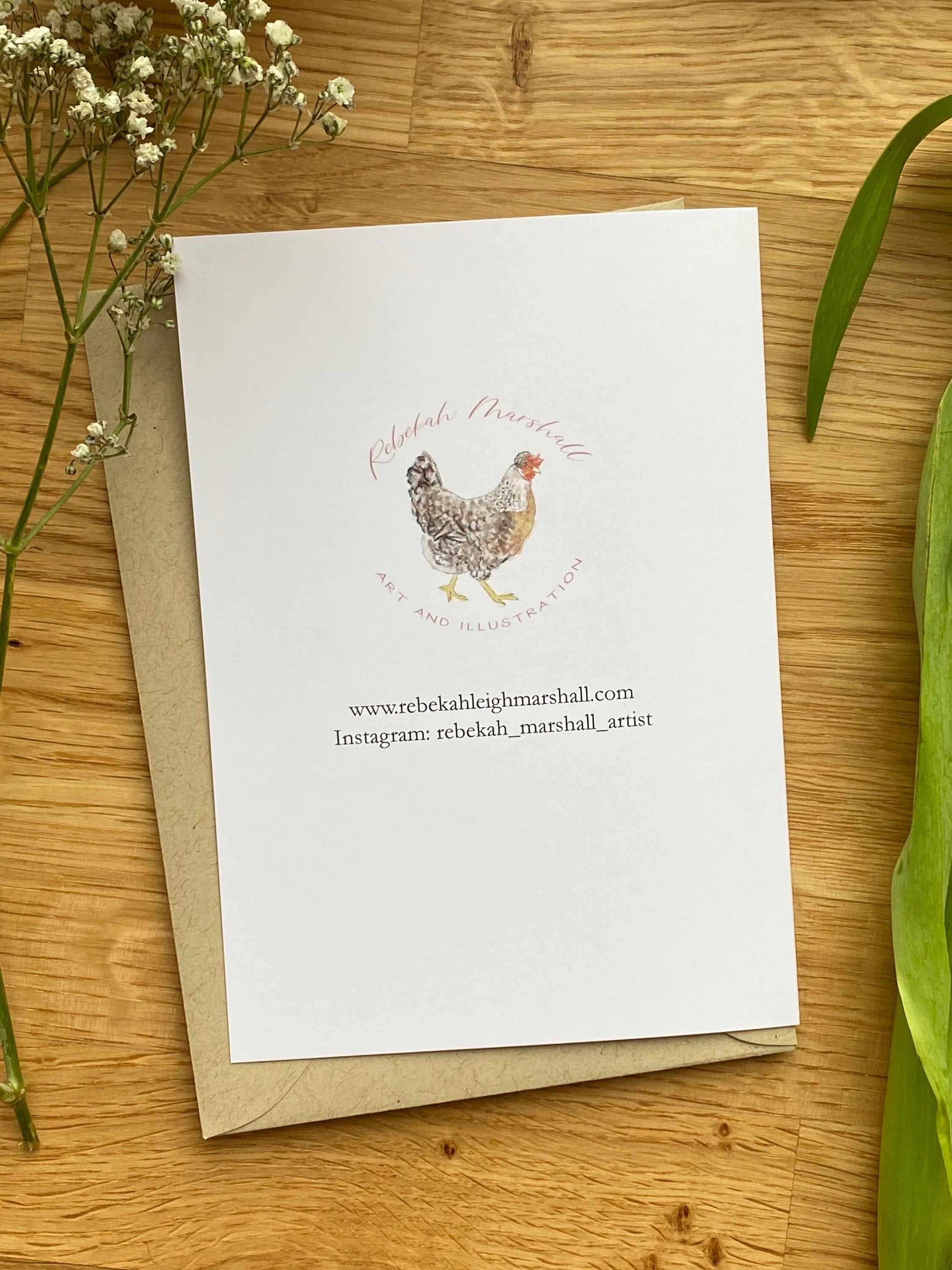 Hen Hugs Greetings Card, Chicken Card, Hen Greetings Card, Chicken ...