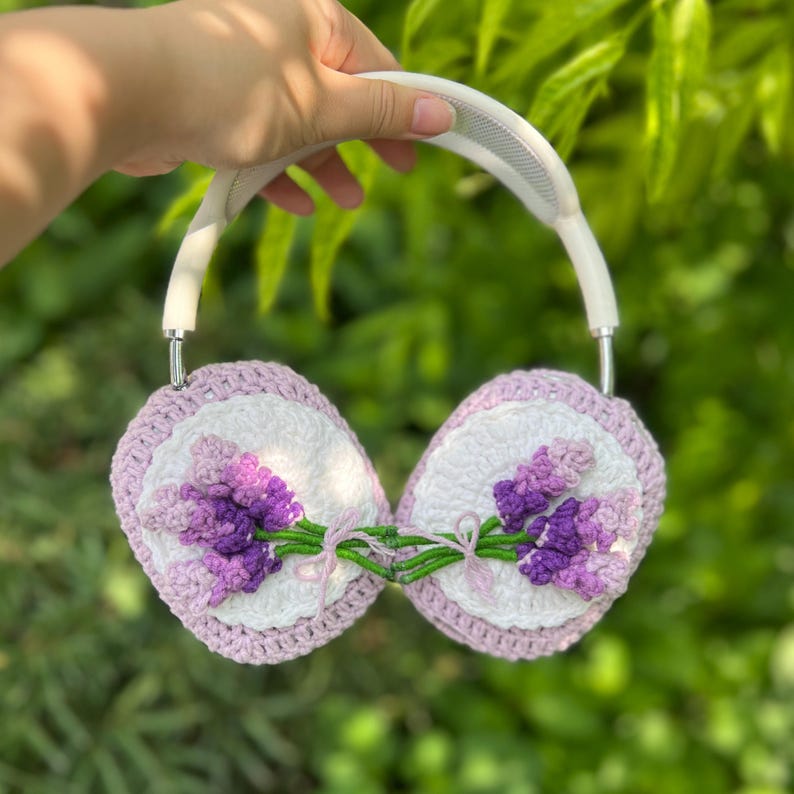 Crochet Lavender Headphone Cover,crochet AirPod Max Cover,sony Xm4,sony ...