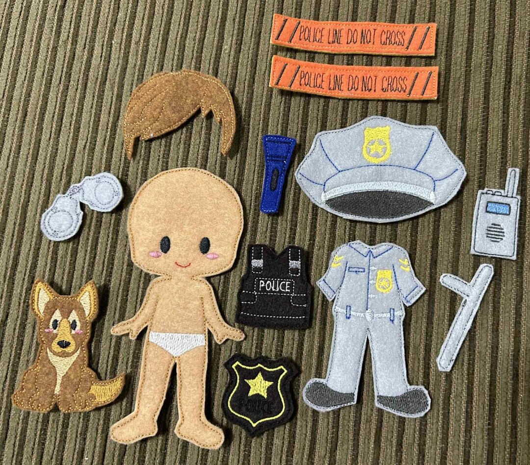 Felt Policeman (BOY) Play Set With Carry Case - Etsy