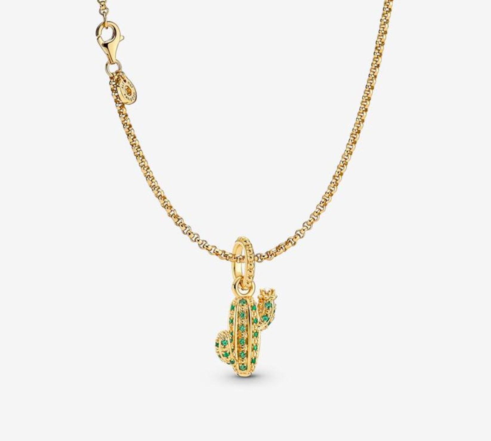 Pandora S925 Silver Sparkling Desert Cactus Pendant Necklace Set - Etsy