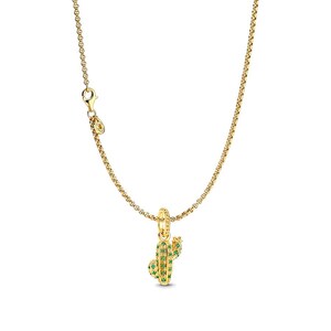 Pandora S925 Silver Sparkling Desert Cactus Pendant Necklace Set - Etsy
