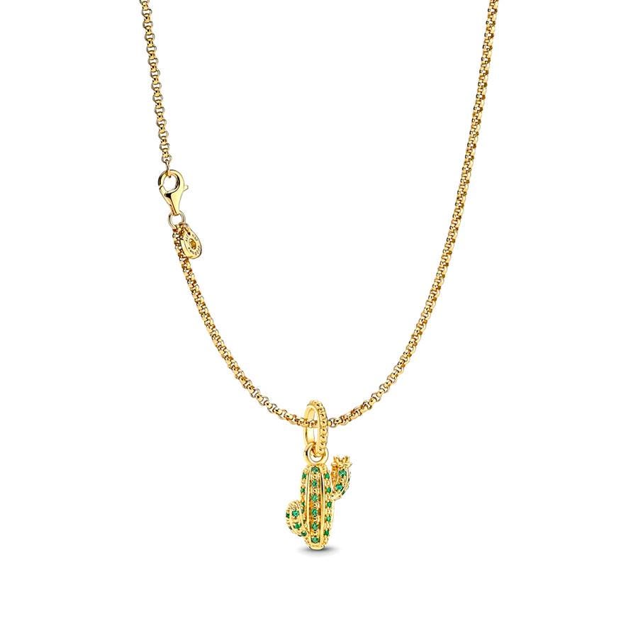 Pandora S925 Silver Sparkling Desert Cactus Pendant Necklace Set - Etsy