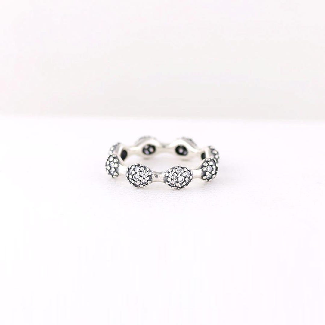New Pandora Sterling Silver Fancy 8 Pod Black Cz Ring - Etsy