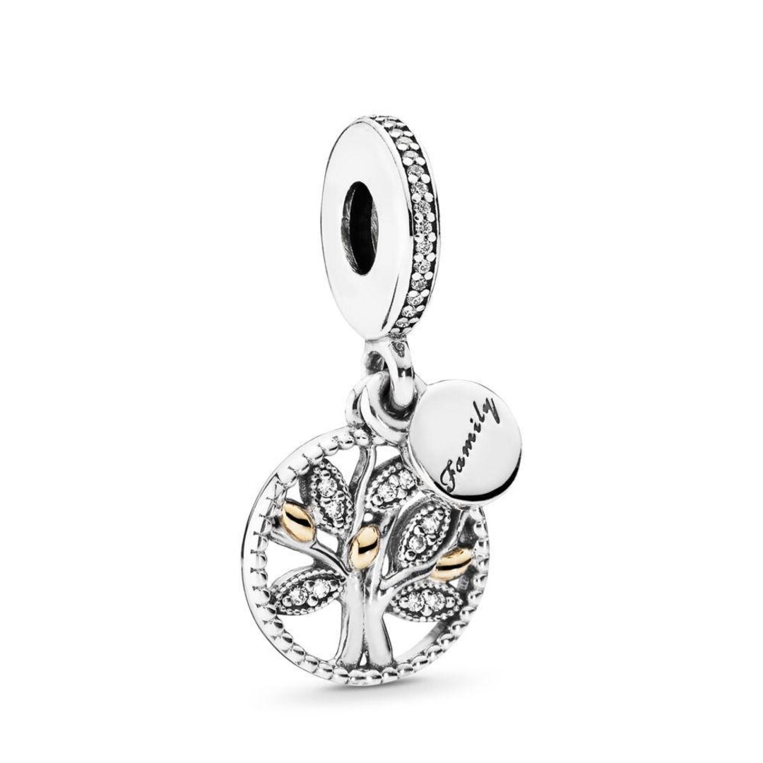 New Silver & Gold Pandora January Sale Family Heritage Pendant Charm - Etsy