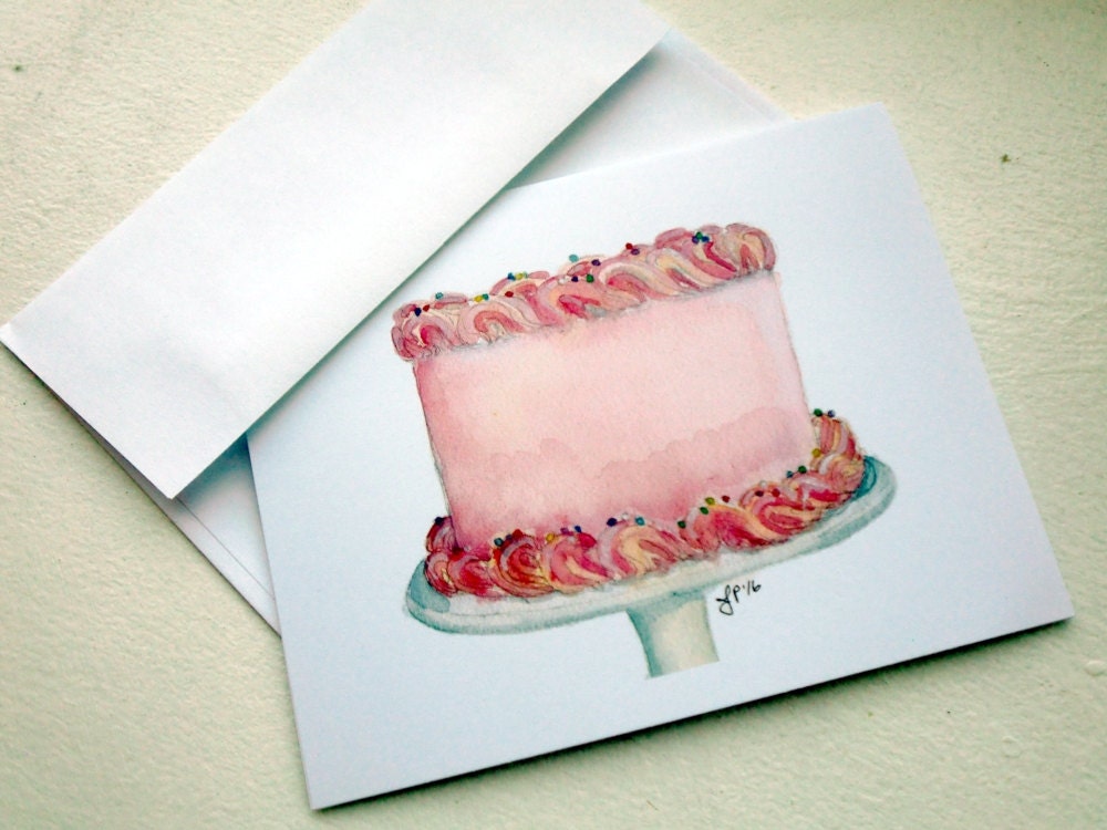 Cute Cake Cards Cakes and Pastries Greeting Cards Bakery - Etsy