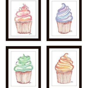SAVE! Four 5x7s Print Set Watercolor Painting Illustration - Set of 4 ...
