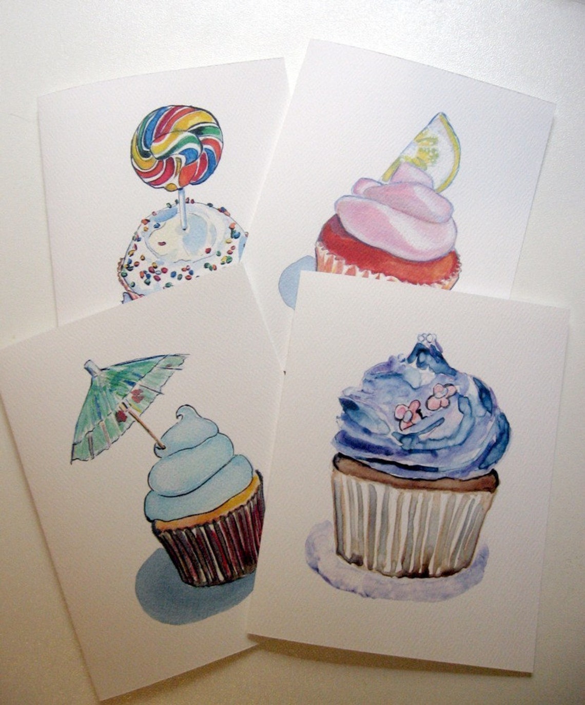 Cupcake Notecards Stationery Greeting Cards Cute - Etsy