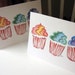 Cupcake Notecards Rainbow Swirl Cupcake Art Cards Set of 12 - Etsy