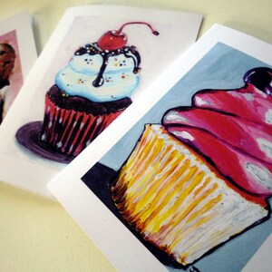Note Card Set - Cupcake Cards Art Note Cards (ed. 6), Set of 4 ...