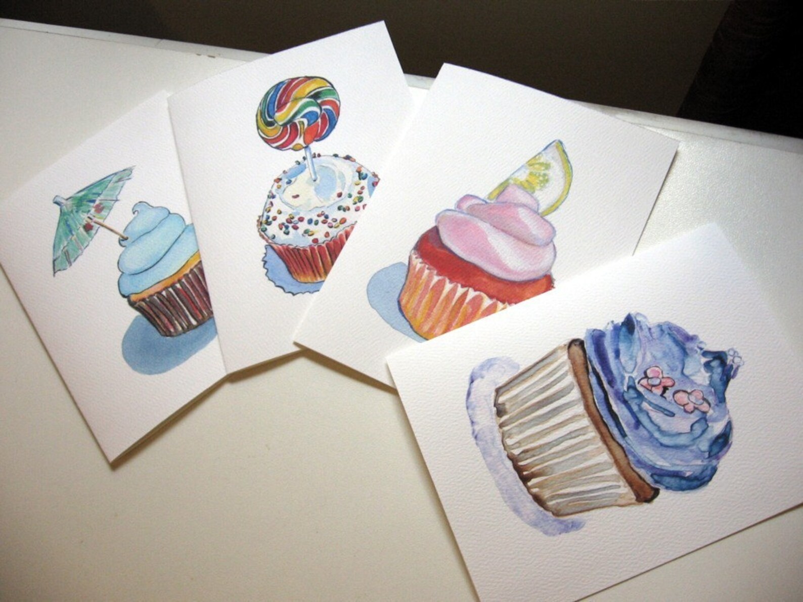 Cupcake Notecards Stationery Greeting Cards Cute - Etsy