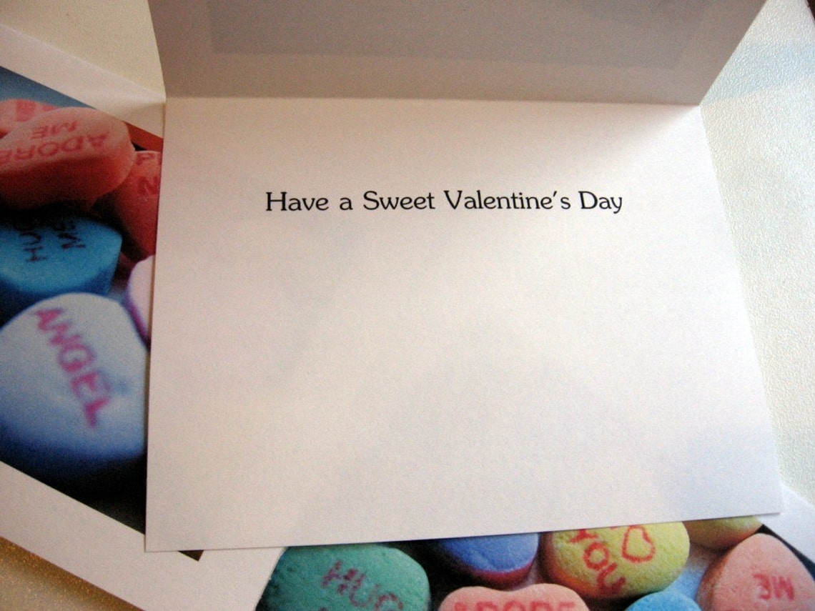 Valentine Cards Candy Heart Notecards Conversation Heart Photo - Etsy