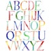 Alphabet Letters Watercolor Painting - Typography Kids Room Watercolor ...