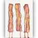 Bacon Art Original Bacon Watercolor Painting Breakfast Food ...