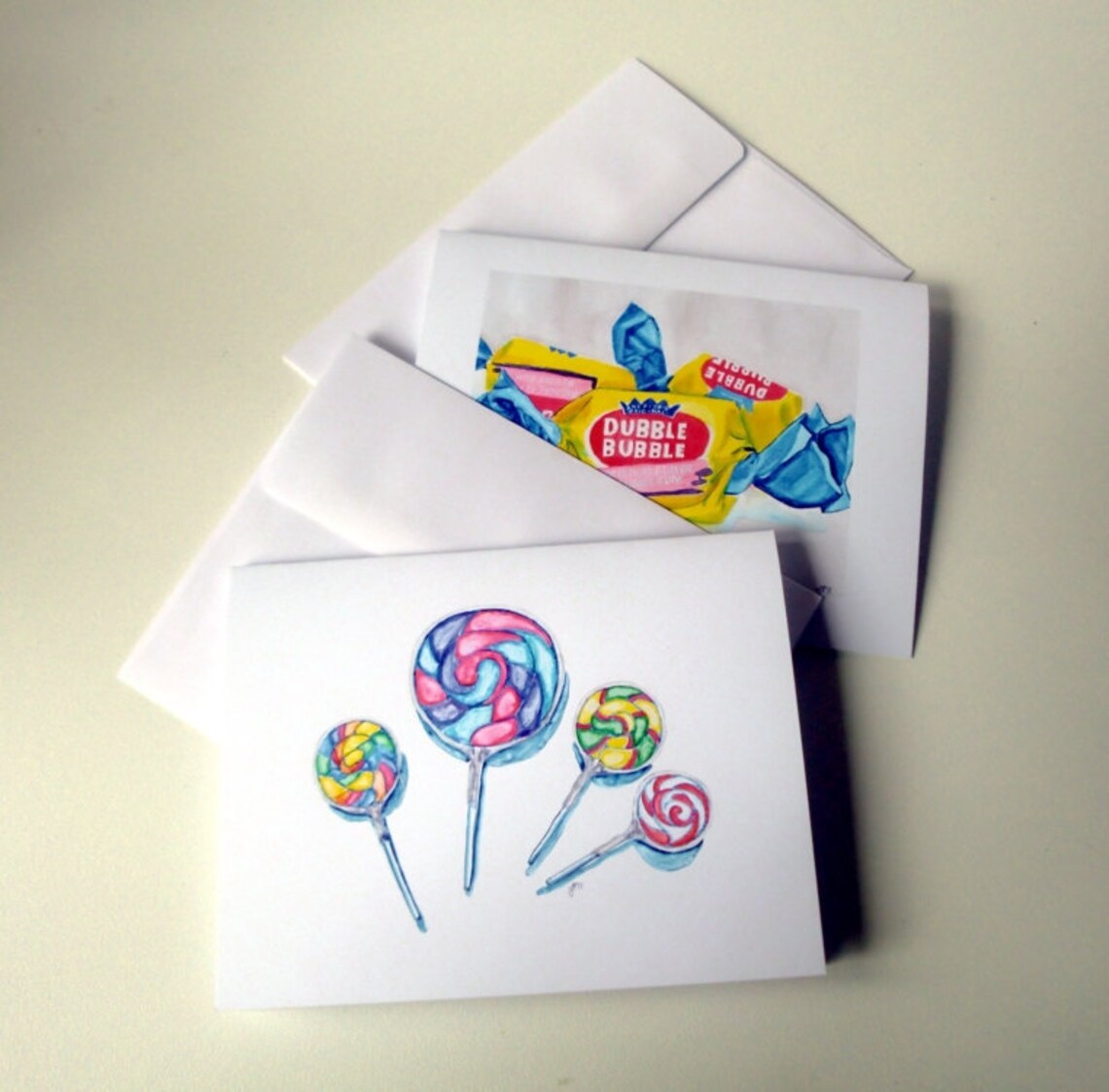 Classic Candy Card Set - Candy Watercolor Art Notecards (ed. 2), Set of ...
