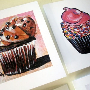 Note Card Set - Cupcake Cards Art Note Cards (ed. 6), Set of 4 ...