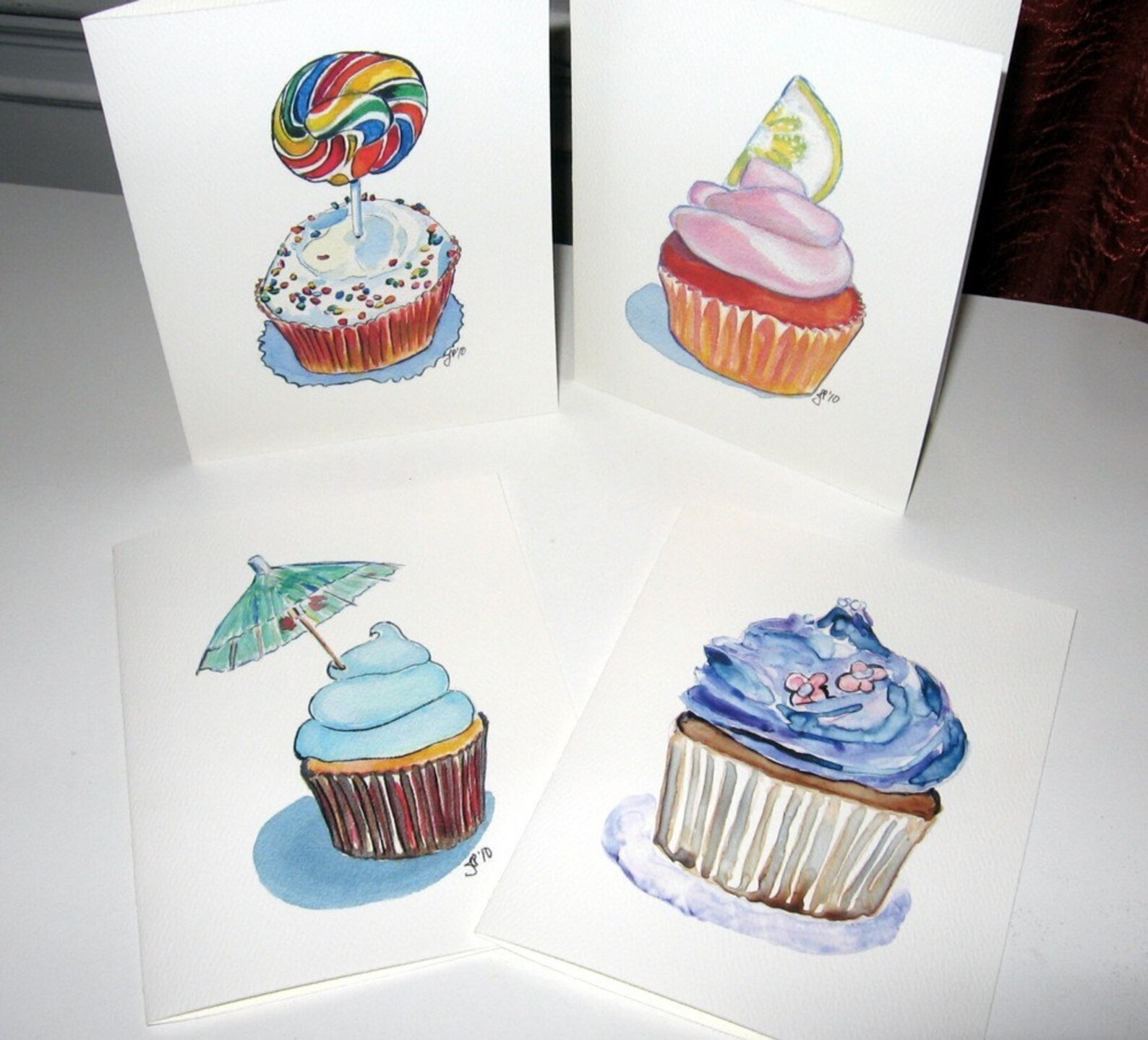 Cupcake Notecards Stationery Greeting Cards Cute - Etsy