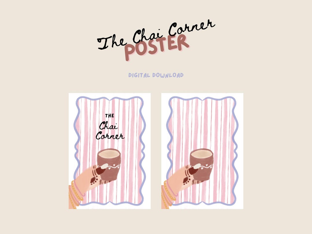 The Chai Corner Poster - Digital Download - Etsy