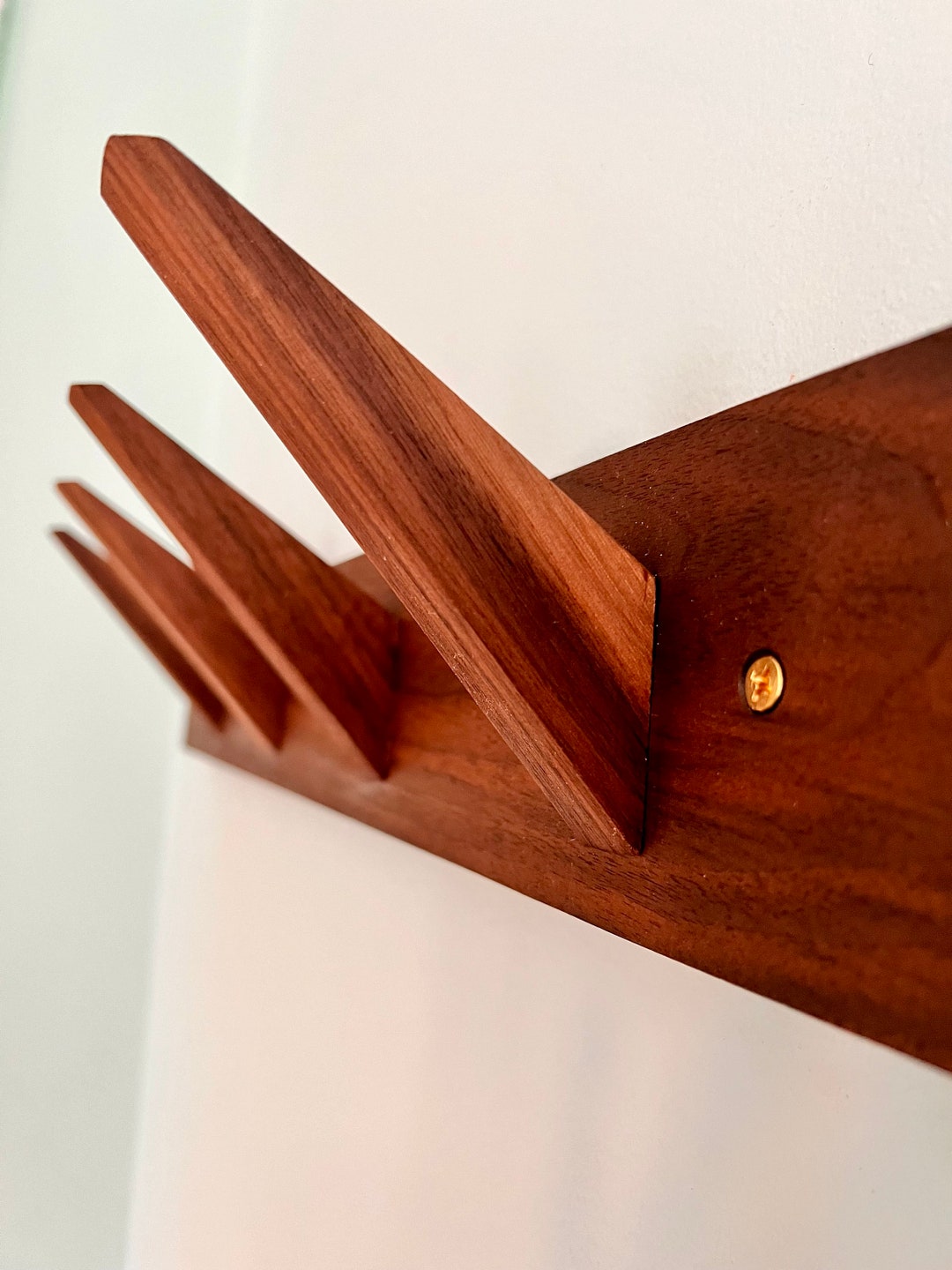 Mid Century Solid Walnut Coat Rack - Etsy