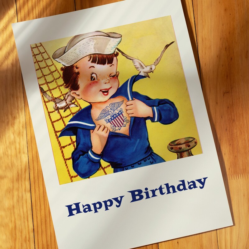 Sailor Postcard - Etsy