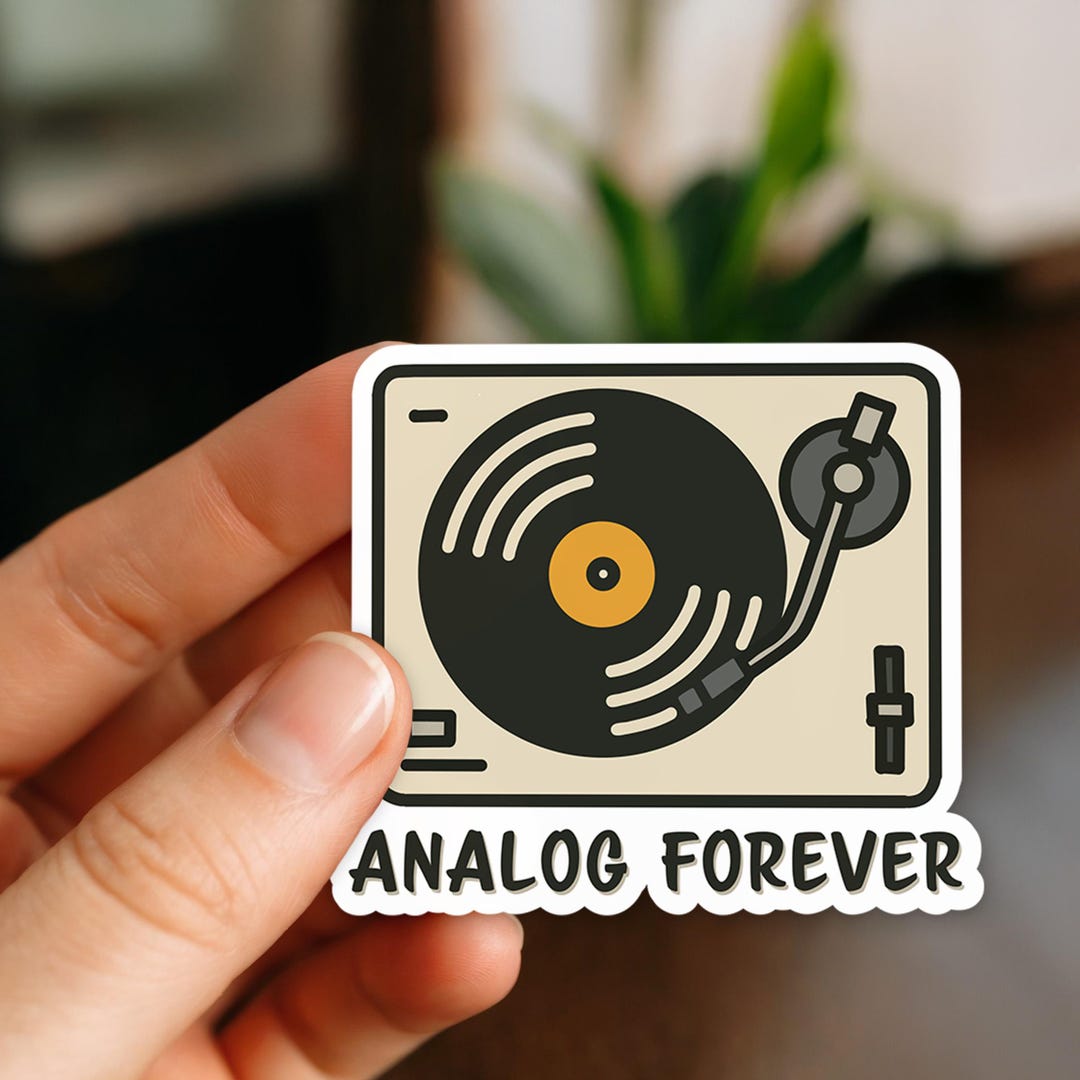 Retro Record Player Sticker: Waterproof Vinyl Decal for Music Lovers - Etsy